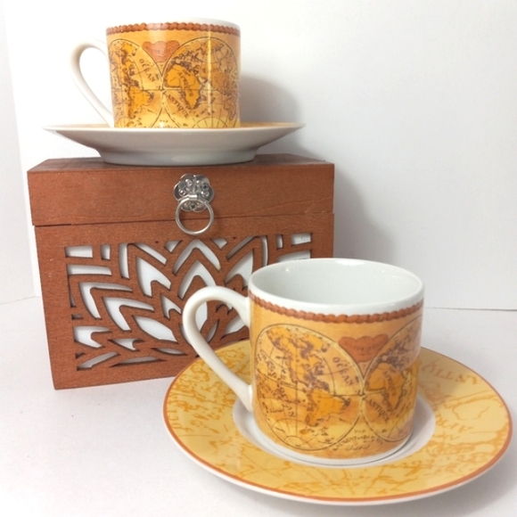 Vintage | Dining | World Map Riviera Van Beers By Signature Housewares ...